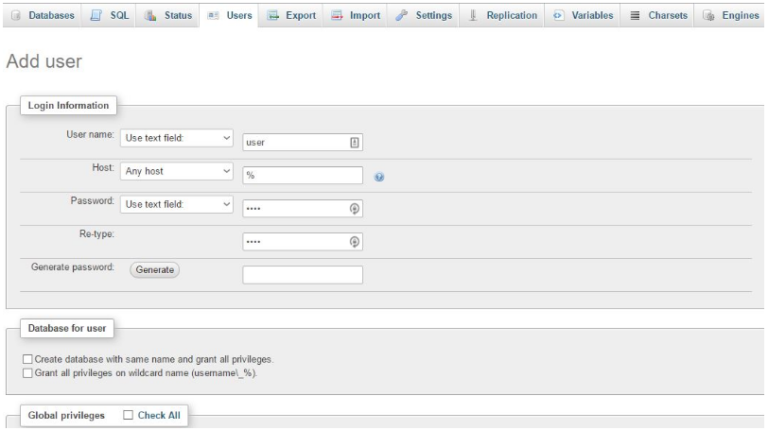 Creating User Accounts In Phpmyadmin A Step By Step Tutorial Web