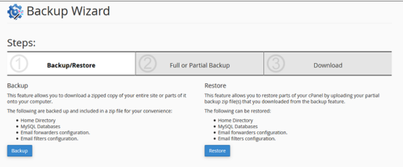 Safeguarding Your Data: A Guide To CPanel's Backup Wizard | Web Hosting ...